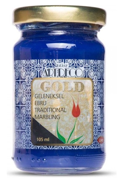 Artdeco Gold : Geleneksel Ebru Boyası : 105 ml : Lahor Mavi 451 S.5 Artdeco Gold : Geleneksel Ebru Boyası : 105 ml : Lahor Mavi 451 S.5