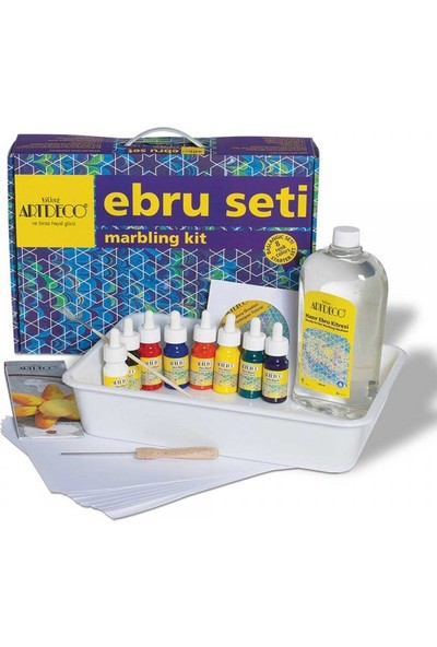 Artdeco : Ebru Başlangıç Seti : 8 Renk Artdeco : Ebru Başlangıç Seti : 8 Renk