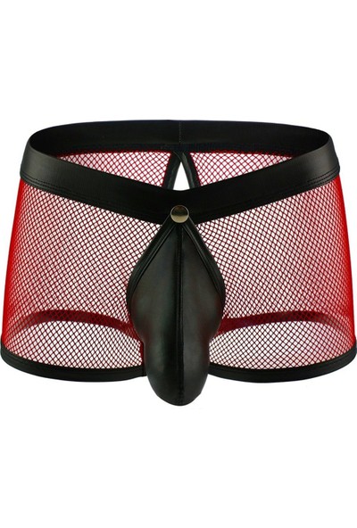 More Pu Deri Örgü Boxer Erkekler Büyük Penis Kılıfı Aç Geri Erkek Iç Çamaşırı Eşcinsel Şeffaf Sandıklar Şort Severler Için Kırmızı S (Yurt Dışından) More Pu Deri Örgü Boxer Erkekler Büyük Penis Kılıfı Aç Geri Erkek Iç Çamaşırı Eşcinsel Şeffaf Sandıklar Şort Severler Için Kırmızı S (Yurt Dışından)