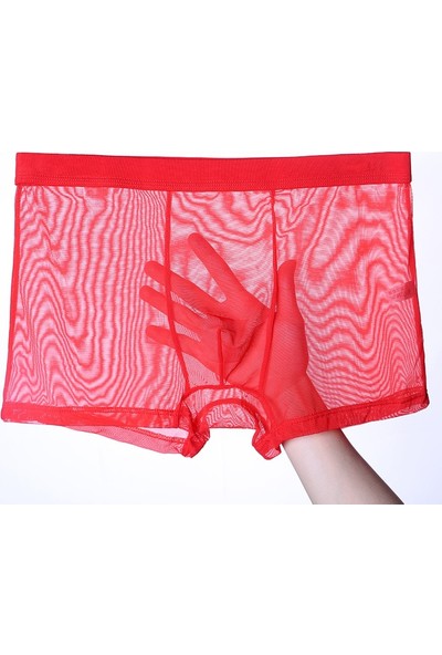 More Erkek Iç Giyim Seksi Dantel Ultra Ince Örgü Tam Şeffaf Hava Traceless Buz Rahat Boxer Şort Erkekler Kırmızı M (Yurt Dışından) More Erkek Iç Giyim Seksi Dantel Ultra Ince Örgü Tam Şeffaf Hava Traceless Buz Rahat Boxer Şort Erkekler Kırmızı M (Yurt Dışından)