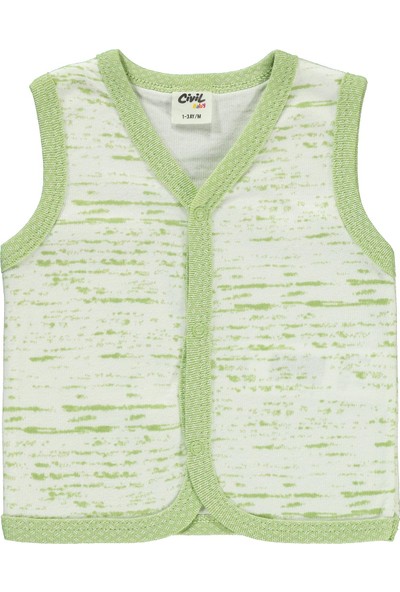 Civil Baby Erkek Çocuk Bebek Yelek 1-9 Ay Yeşil