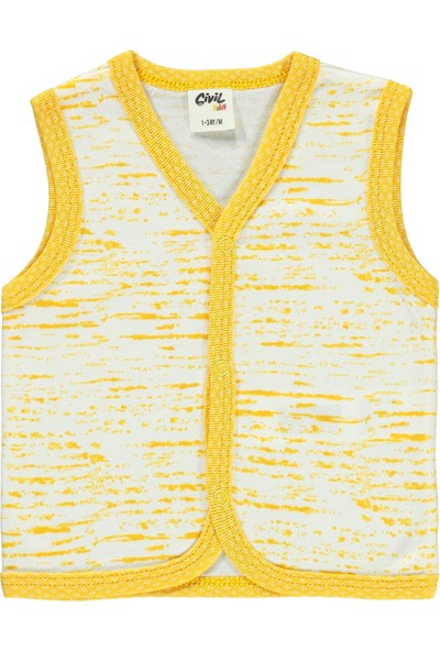 Civil Baby Erkek Çocuk Bebek Yelek 1-9 Ay Sarı Civil Baby Erkek Çocuk Bebek Yelek 1-9 Ay Sarı
