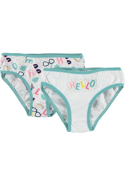 Civil Girls Kız Çocuk 2'li Külot Set 2-10 Yaş Mint Yeşili Civil Girls Kız Çocuk 2'li Külot Set 2-10 Yaş Mint Yeşili