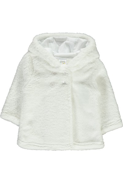 Civil Baby Kız Bebek Kapüşonlu Hırka 6-18 Ay Ekru