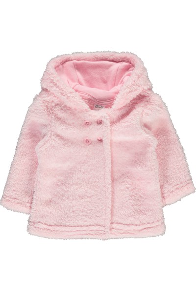 Civil Baby Kız Bebek Kapüşonlu Hırka 6-18 Ay Pudra