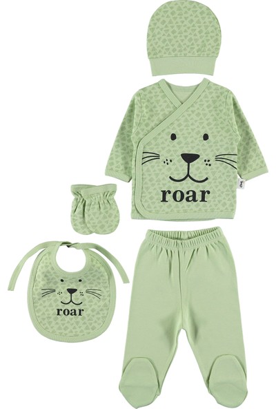 Civil Baby Erkek Bebek 5'li Zıbın Takımı 1-3 Ay Yeşil Civil Baby Erkek Bebek 5'li Zıbın Takımı 1-3 Ay Yeşil