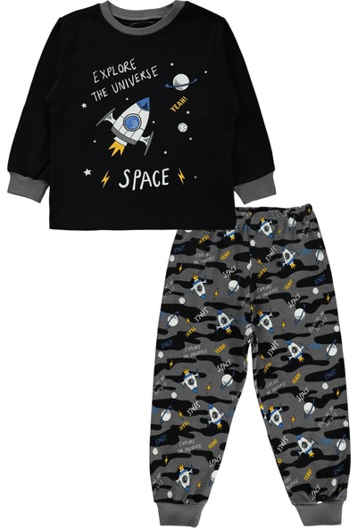 Civil Boys Erkek Çocuk Pijama Takımı 2-5 Yaş Gri