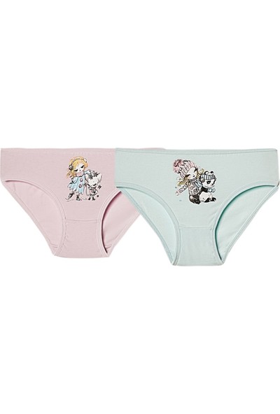 C&city Kız Çocuk 2'li Baskılı Slip Külot 1030 K-103 C&city Kız Çocuk 2'li Baskılı Slip Külot 1030 K-103