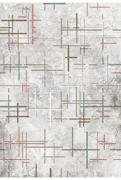 Sermod Modern Çizgili Dijital Baskılı Örtü