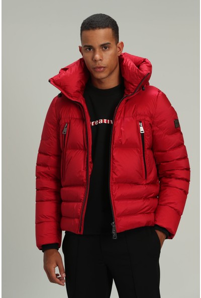 Lufian Walker Kaz Tüyü Erkek Mont Kırmızı