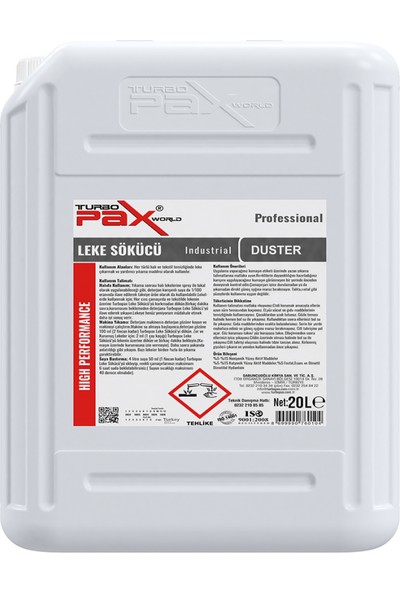 Turbopax Duster Leke Sökücü 20 lt