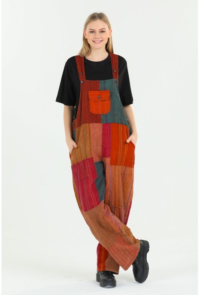 Boho Yaşam Nepal Patchwork Pantolon Tulum