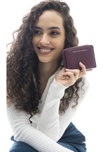 United Colors Of Benetton Benetton Kadın Cüzdan Mürdüm BNT551