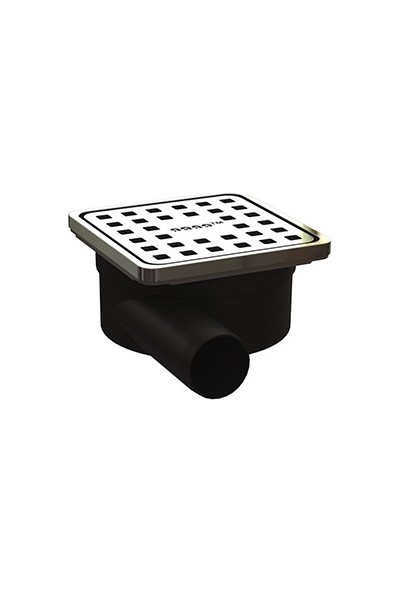 Nano 10 x 10 Krom Kapaklı Süzgeç Yandan Çıkışlı