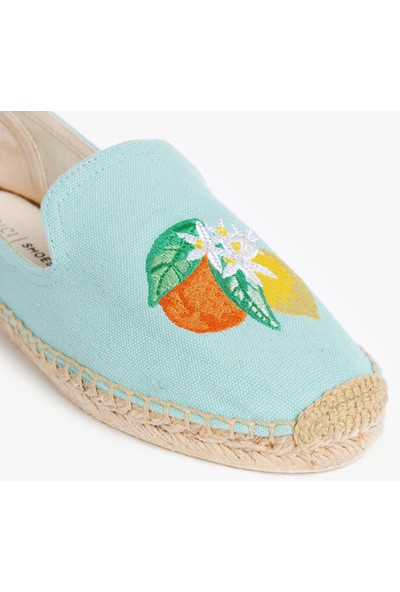 Yargıcı Limon Nakışlı Espadril