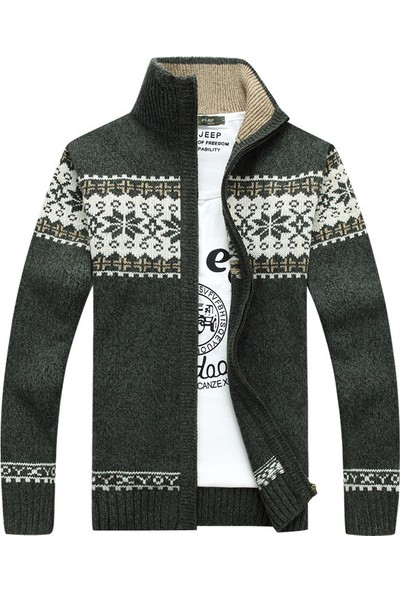 Nuva Moda Erkek Örme Kazak Hırka (Yurt Dışından)