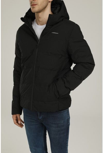 Lumberjack SN22 Nolan Down Jacket 1p Siyah Erkek Kısa Kaban