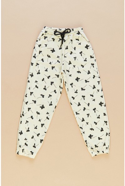 FullaModa Yonca Baskılı Çocuk Jogger Eşofman Altı