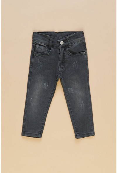 FullaModa Eskitme Görünümlü Çocuk Kot Pantolon