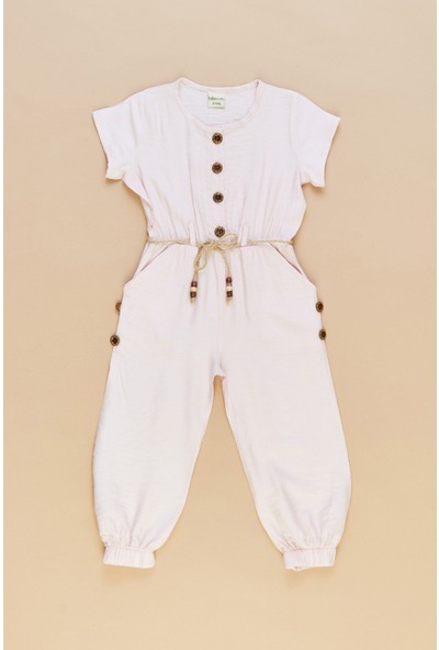 FullaModa Paçası Lastikli Çocuk Tulum