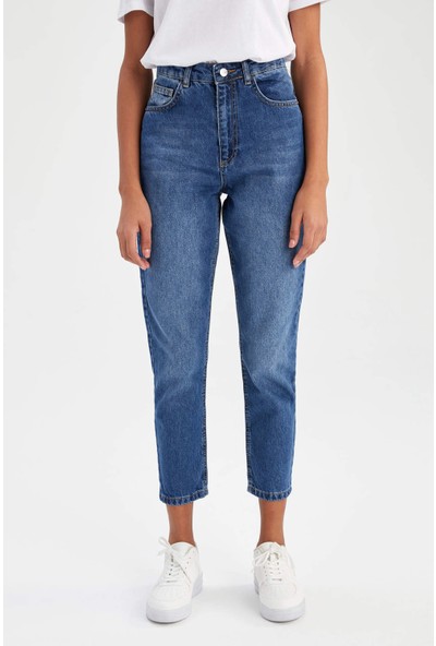 DeFacto Mom Fit Yüksek Bel Bilek Boy Jean Pantolon X1093AZ22SP