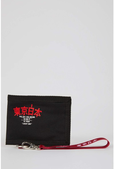 DeFacto Erkek Baskılı Suni Deri Cüzdan X0032AZNS