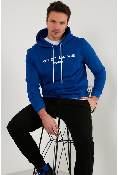 Buratti Baskılı Kapüşonlu Kanguru Cepli Sweat Erkek Sweat 568R705