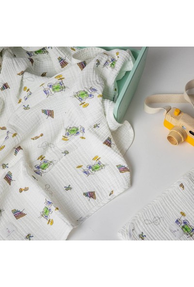 Milly&Molly Musical Instruments 4 Kat Müslin Battaniye Milly&Molly Musical Instruments 4 Kat Müslin Battaniye