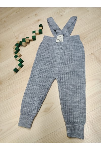 Meriç Bebe Askılı Fitilli Triko Tayt