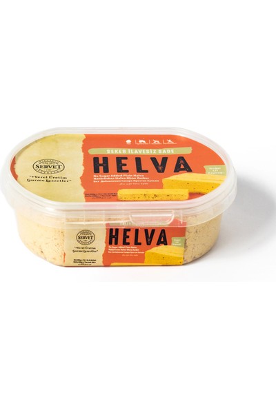 Servet Şekerleme Şeker Ilavesiz - Sade Helva 400 gr Servet Şekerleme Şeker Ilavesiz - Sade Helva 400 gr