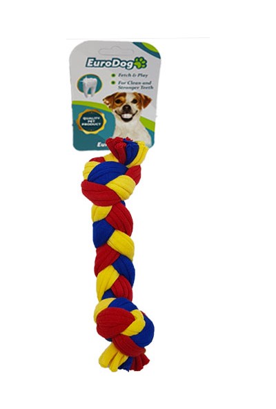 Durbuldum Eurodog Köpek Diş Kaşıma Ipi 15cm (Sarı-Kır-Mavi)