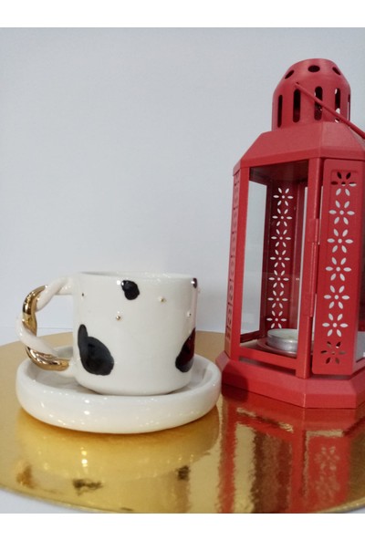 Mebuonlinestore Dalmaçya Desen Double Türk Kahvesi Fincanı