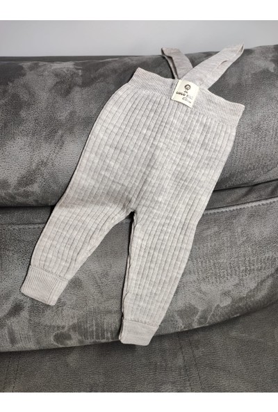 Meriç Bebe Askılı Fitilli Triko Tayt