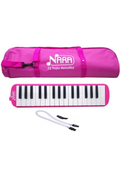 Nara Melodika 32 Tuşlu Bez Çanta Pembe