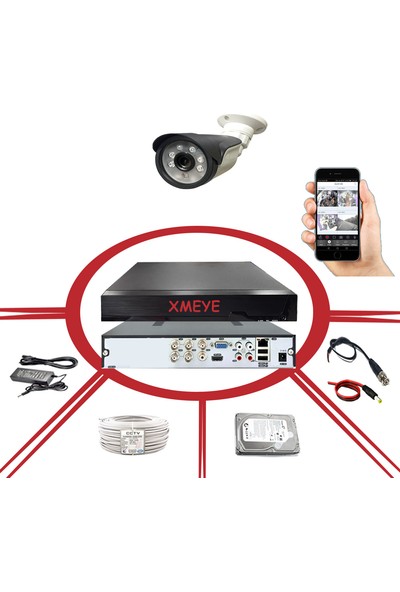 Bises 1' Li 5 Mp Sony Lens 1080P 6 Süperking LED Plastik Kasa Güvenlik Kamerası Seti_bs 2sk6