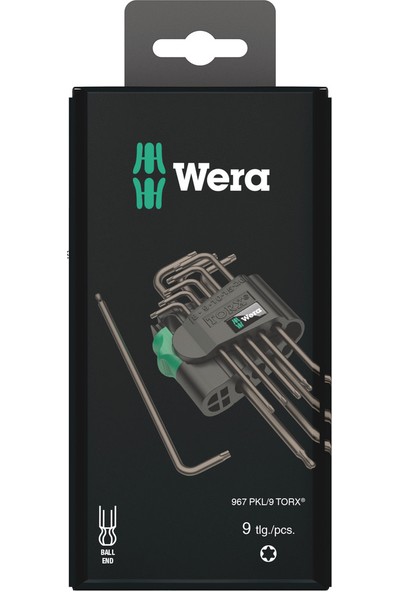 Wera 967/9 Torx Kısa Alyan Set 05073598001