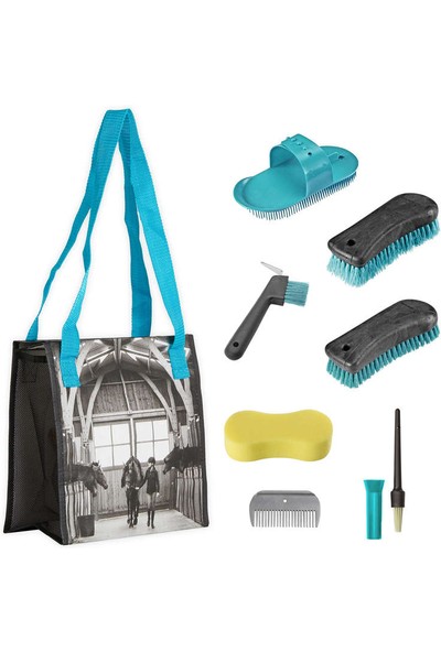 Foguanza Meridyendukkan At Tımar Seti Yetişkin 7 Parça Vale Taşıma Çantalı Mavi Foguanza Meridyendukkan At Tımar Seti Yetişkin 7 Parça Vale Taşıma Çantalı Mavi