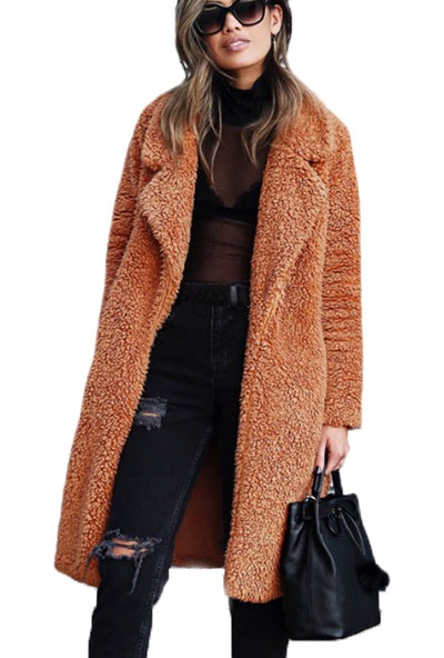 Vandor Girls Vandorgirls Kadın Yaka Teddy Bear Coat Faux Kürk Ceket Dış Giyim (Yurt Dışından) Vandor Girls Vandorgirls Kadın Yaka Teddy Bear Coat Faux Kürk Ceket Dış Giyim (Yurt Dışından)