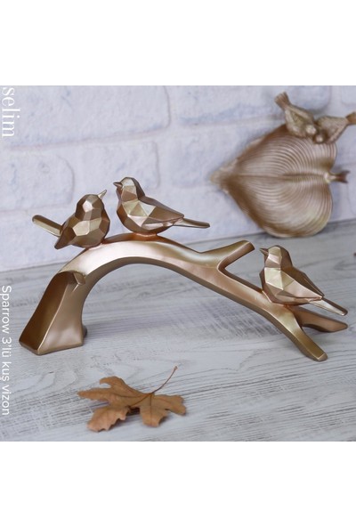 Selim Sparrow 3'lü Kuş Vizon Selim Sparrow 3'lü Kuş Vizon