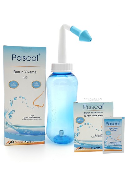 Pascal Burun Yıkama Kiti ve Yedek (20 Adet) Burun Yıkama Tuzu