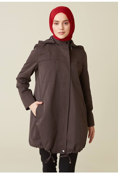 SETRMS Antrasit Kapişonlu Spor Kap 2213002