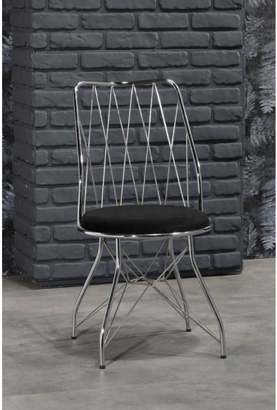 Avvio Paris Gümüş Baklava Sandalye- Mutfak Sandalyesi