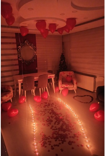 Partisüs Romantik Süsleme Ev Oda Dekorasyon Paketi Sürpriz 14 Şubat Sevgililer Günü Evlilik Teklifi Yıldönümü Partisüs Romantik Süsleme Ev Oda Dekorasyon Paketi Sürpriz 14 Şubat Sevgililer Günü Evlilik Teklifi Yıldönümü