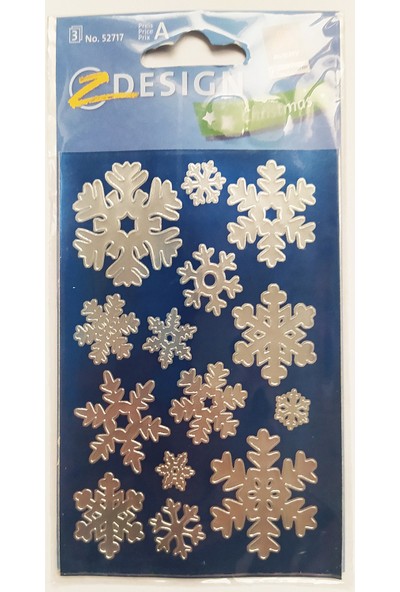 Avery Metalik Kar Tanesi Sticker - 3 Yaprak 12X7,5CM