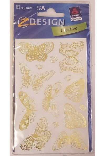 Avery Altın Kelebekler Sticker Seti - 2 Yaprak 12X7,5CM Avery Altın Kelebekler Sticker Seti - 2 Yaprak 12X7,5CM