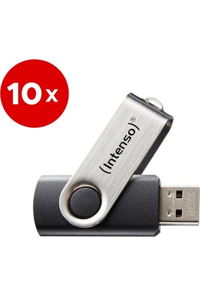 Intenso USB Flash 32GB Basic Line - 10 Adet Intenso USB Flash 32GB Basic Line - 10 Adet