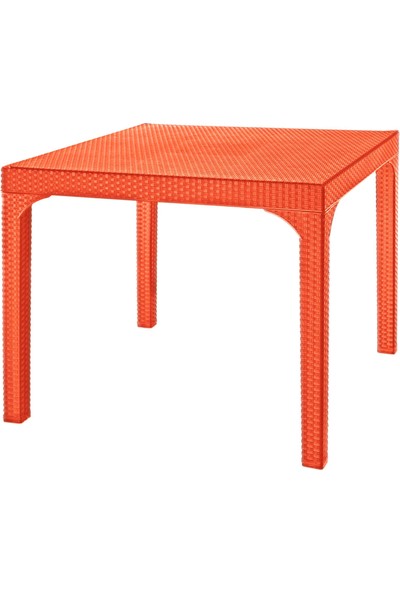 Romanoset Plastik Romanoset Romans Rattan Bahçe ve Balkon Masası 90X90 cm Romanoset Plastik Romanoset Romans Rattan Bahçe ve Balkon Masası 90X90 cm