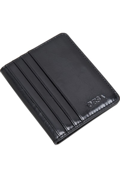Siyah Erkek Deri Kartlık