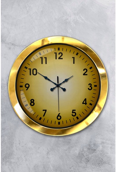 Platin Saat 36 cm Gold Metal Yellow Duvar Saati Platin Saat 36 cm Gold Metal Yellow Duvar Saati