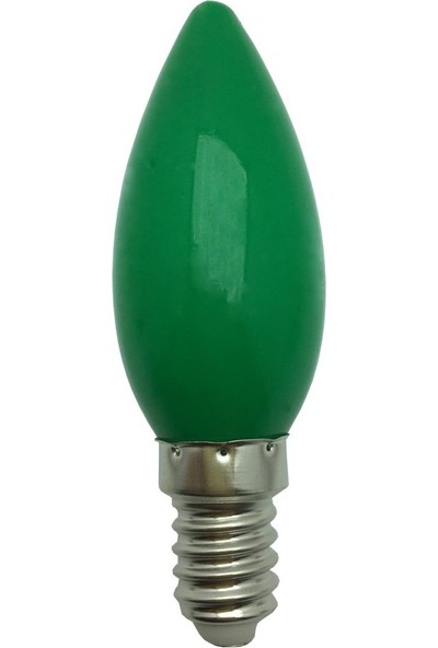 Helios 1W 20LM E14 Duylu LED Buji Ampul Yeşil Renk Helios 1W 20LM E14 Duylu LED Buji Ampul Yeşil Renk